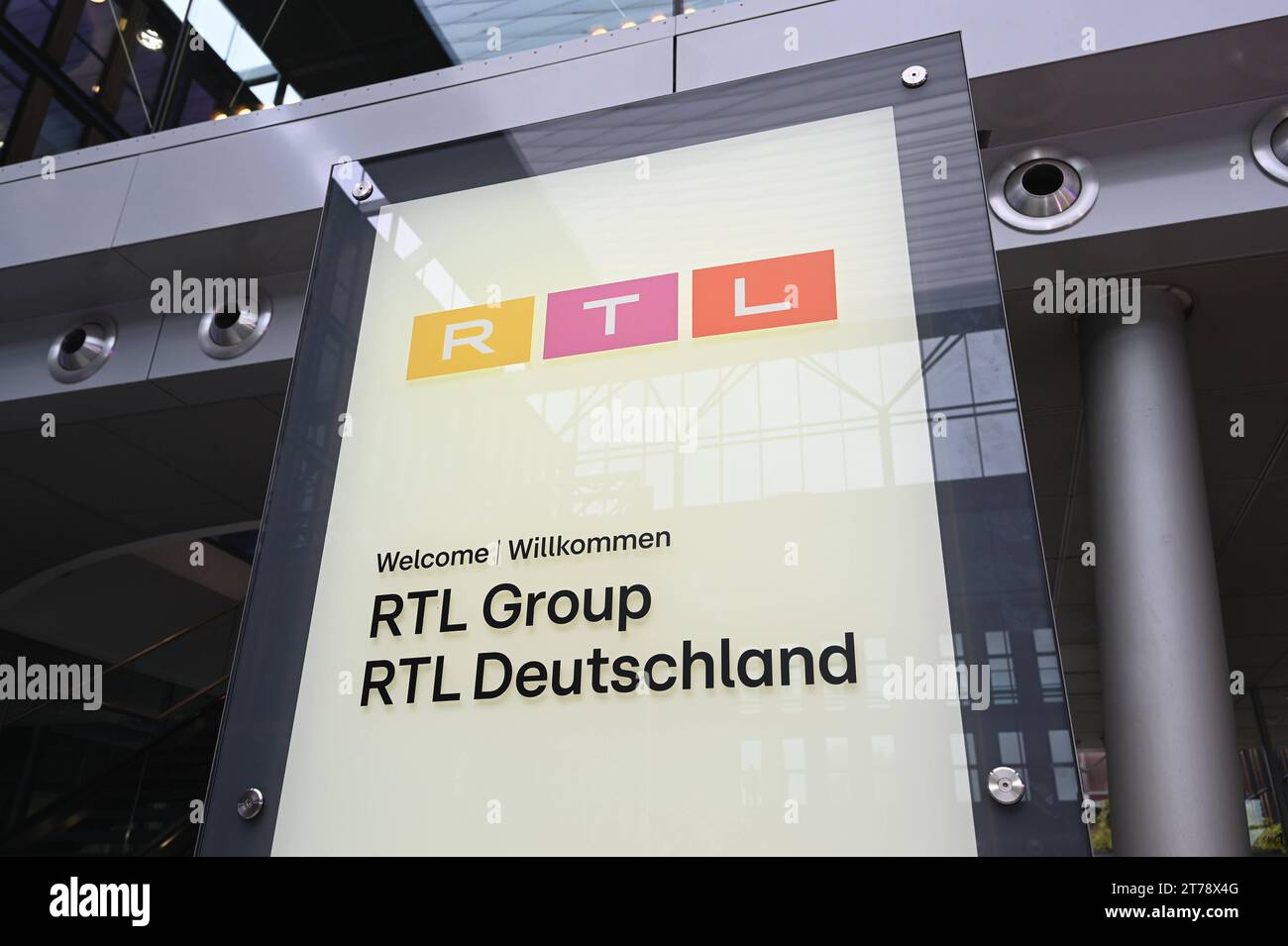 Schriftzug Logo von RTL Television, RTL Group und RTL Deutschland, ein ...