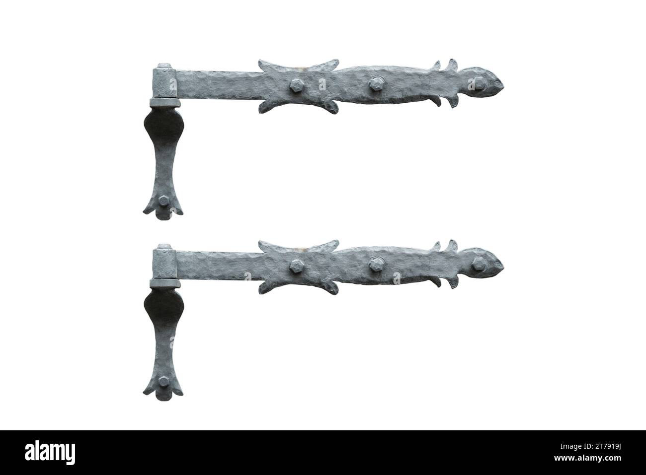 old metal door hinge isolated on a white background Stock Photo - Alamy