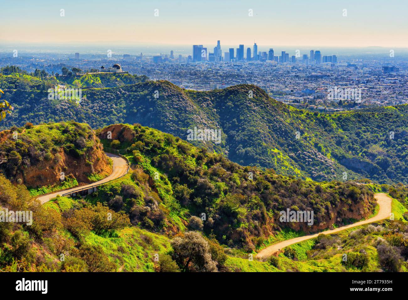 World-renowned Griffith Observatory set against the captivating Los ...