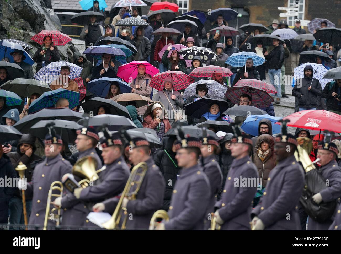Members of the public watch 16 Regiment Royal Artillery fire a 21 Gun ...