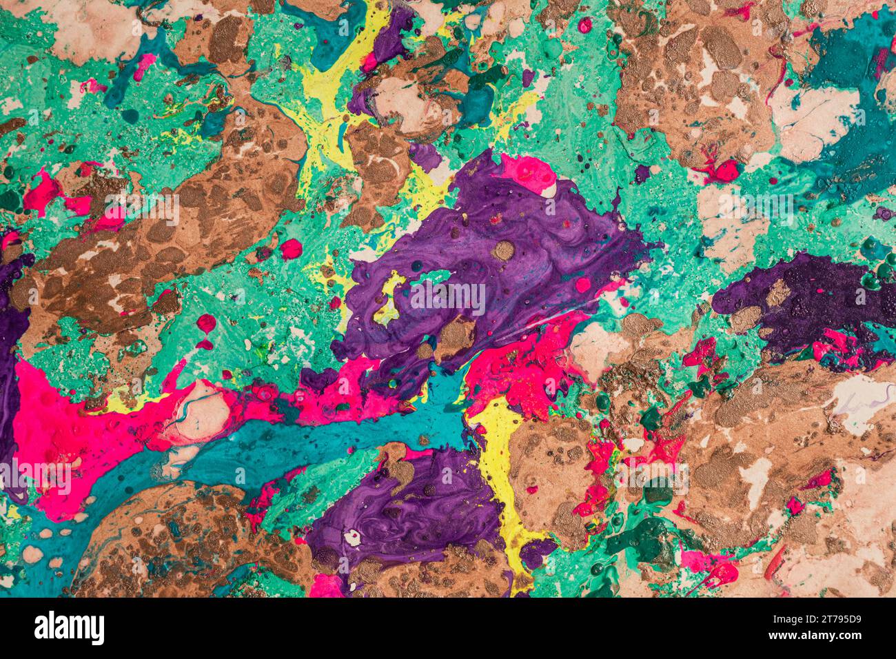 Multicolor texture created with bright and glitter acrylic paints ideal ...