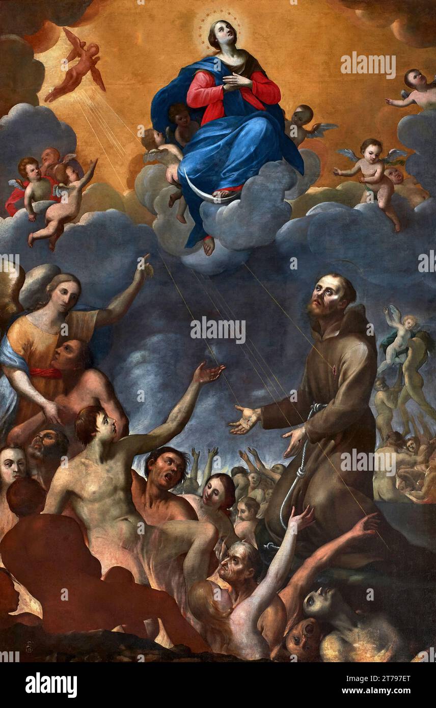 Madonna in gloria con San Francesco d’Assisi che riceve le stimmate e ...