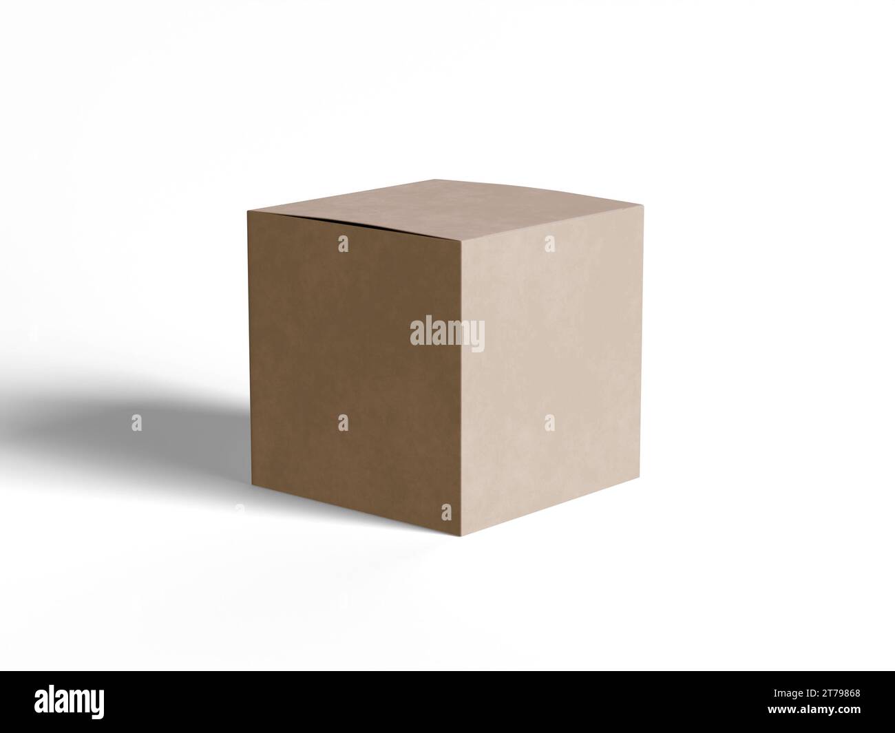 Square box packaging white background cardboard paper with realistic ...