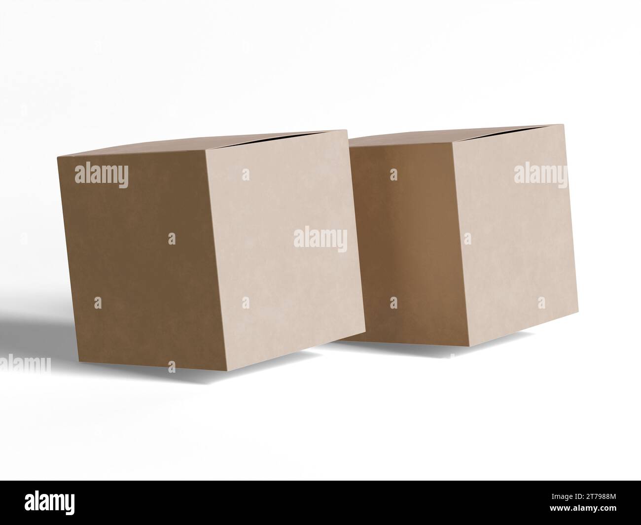 Square box packaging white background cardboard paper with realistic ...