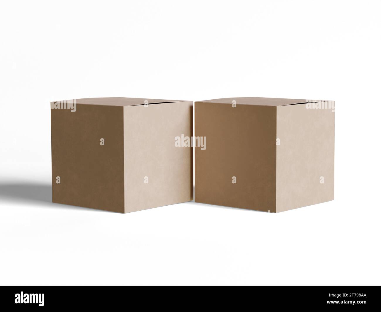 Square box packaging white background cardboard paper with realistic ...