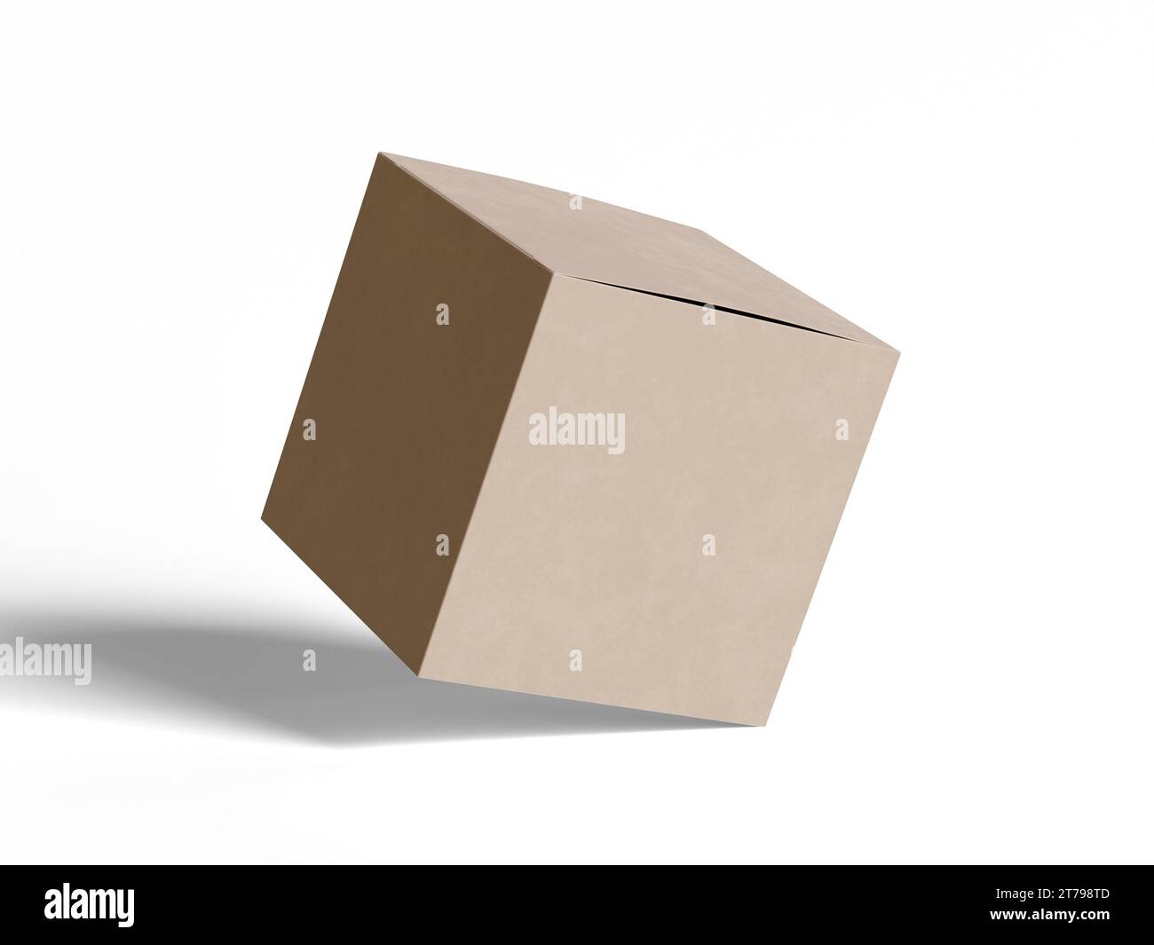 Square box packaging white background cardboard paper with realistic ...
