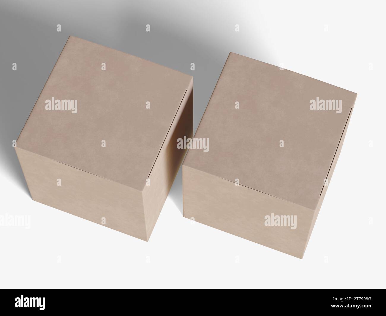 Square box packaging white background cardboard paper with realistic ...