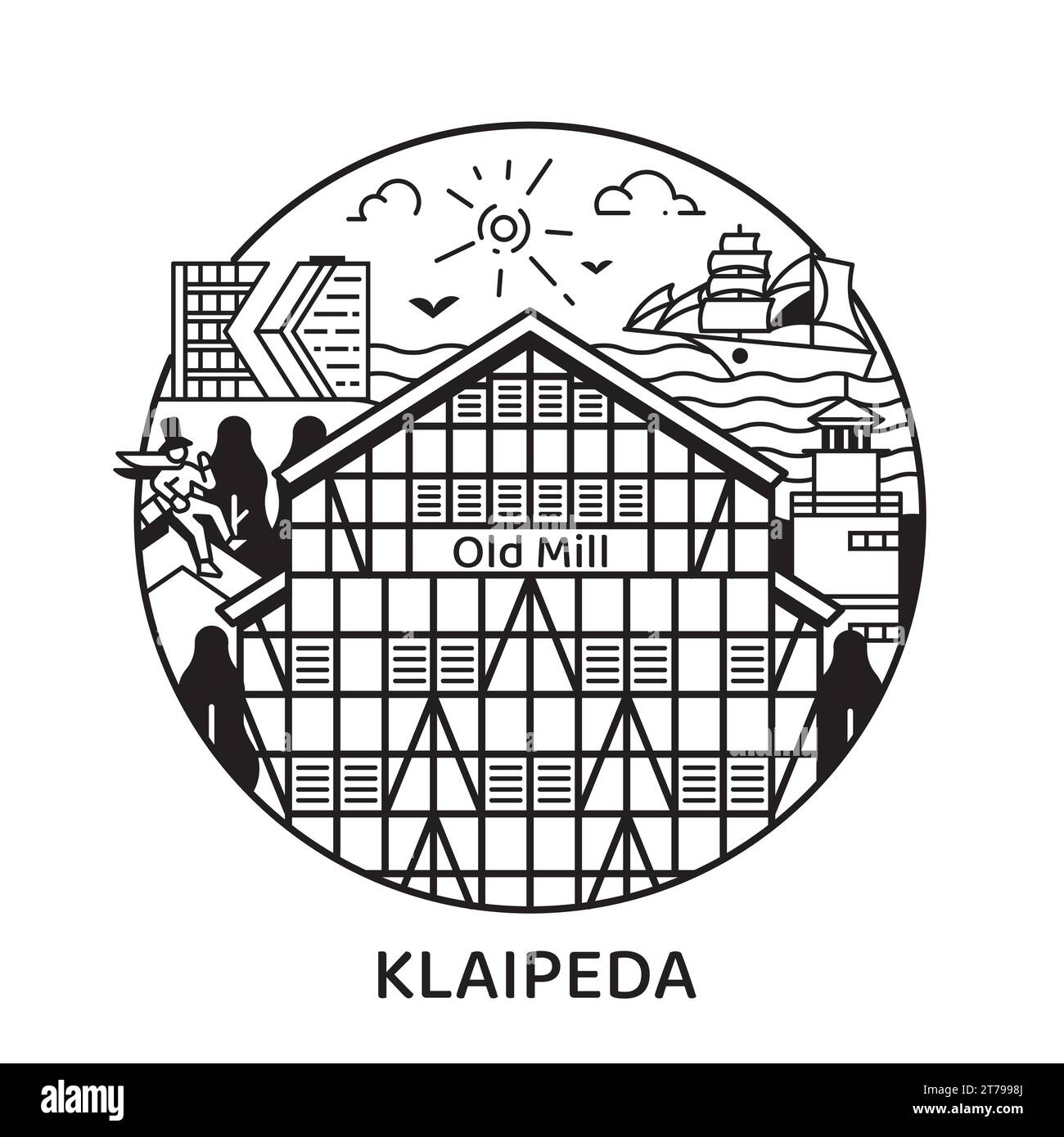 Klaipeda building Stock Vector Images - Alamy