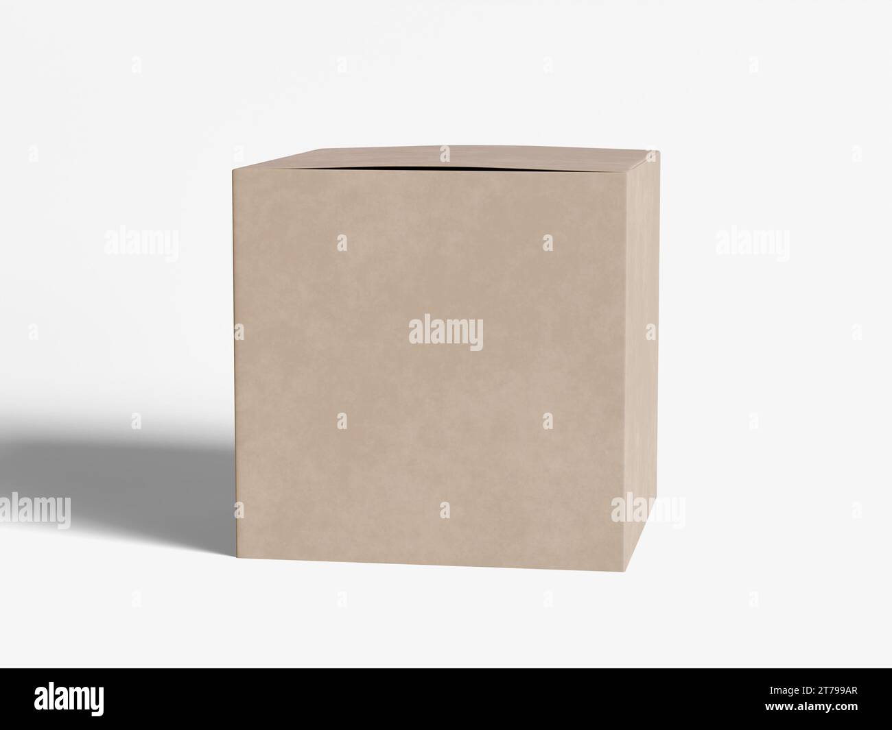 Square box packaging white background cardboard paper with realistic ...