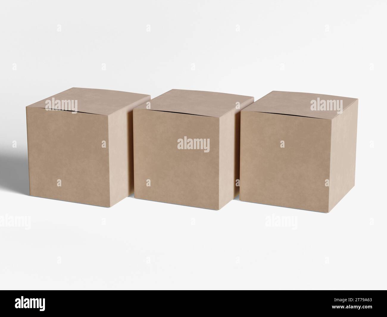Square box packaging white background cardboard paper with realistic ...