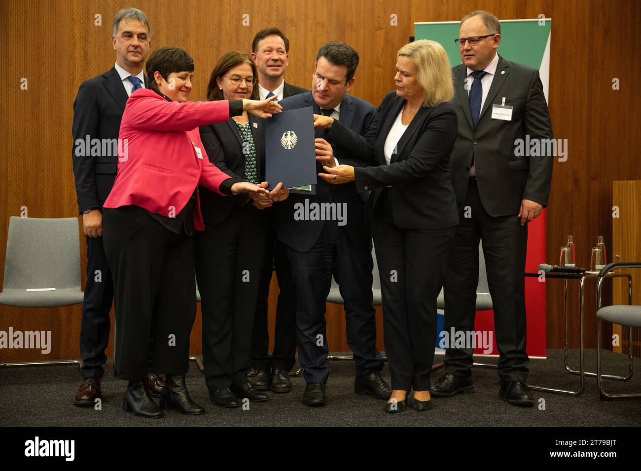 Berlin, Germany. 14th Nov, 2023. Michele Uva (l-r), UEFA Director of ...