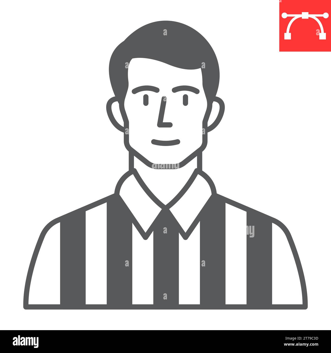 Football referee holding flag Stock Vector Images - Alamy