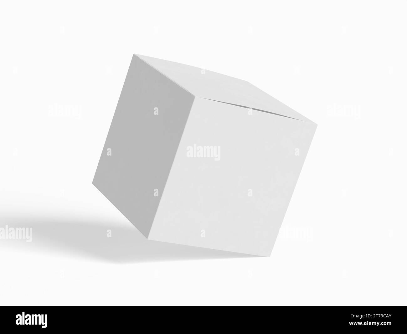 Square box packaging white background cardboard paper with realistic ...