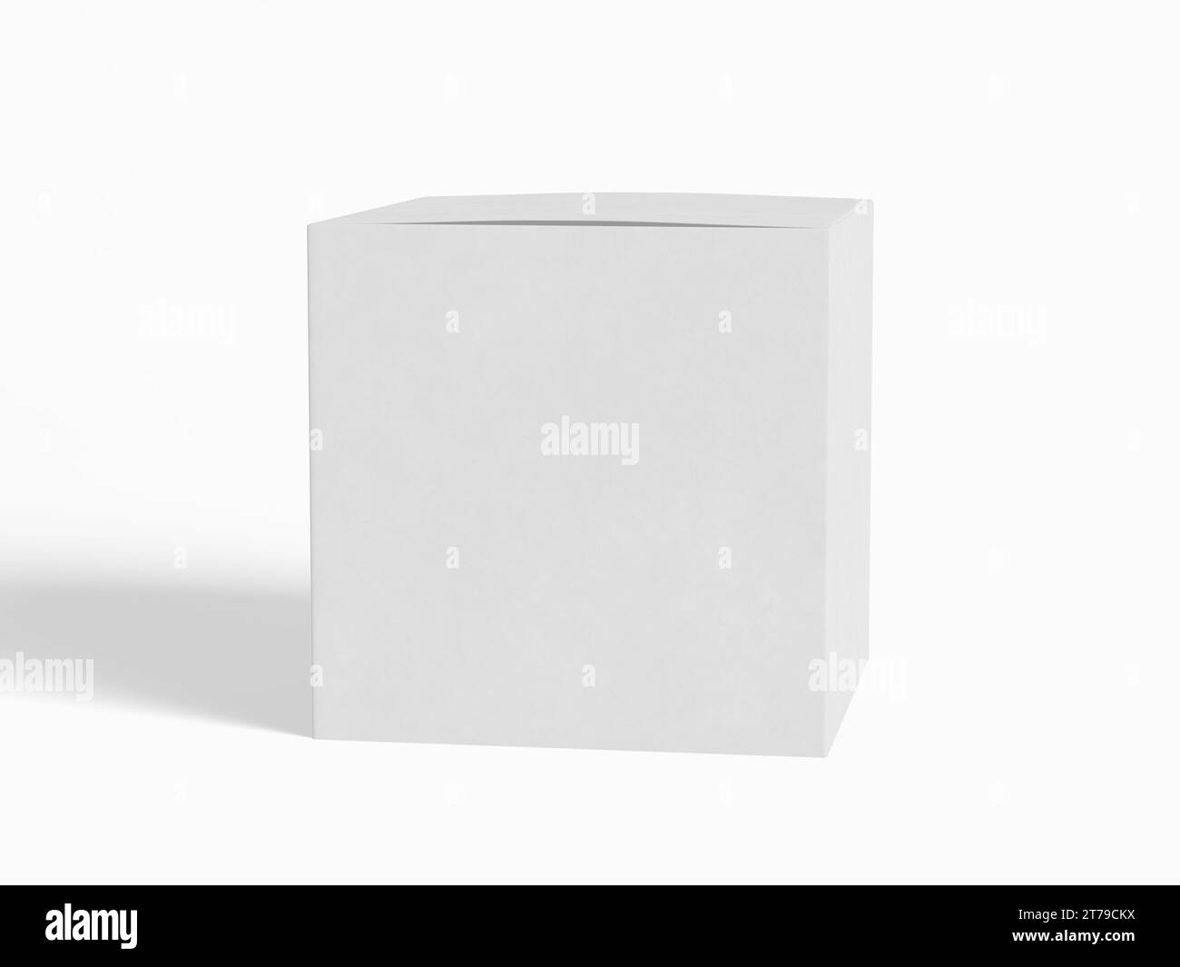 Square box packaging white background cardboard paper with realistic ...