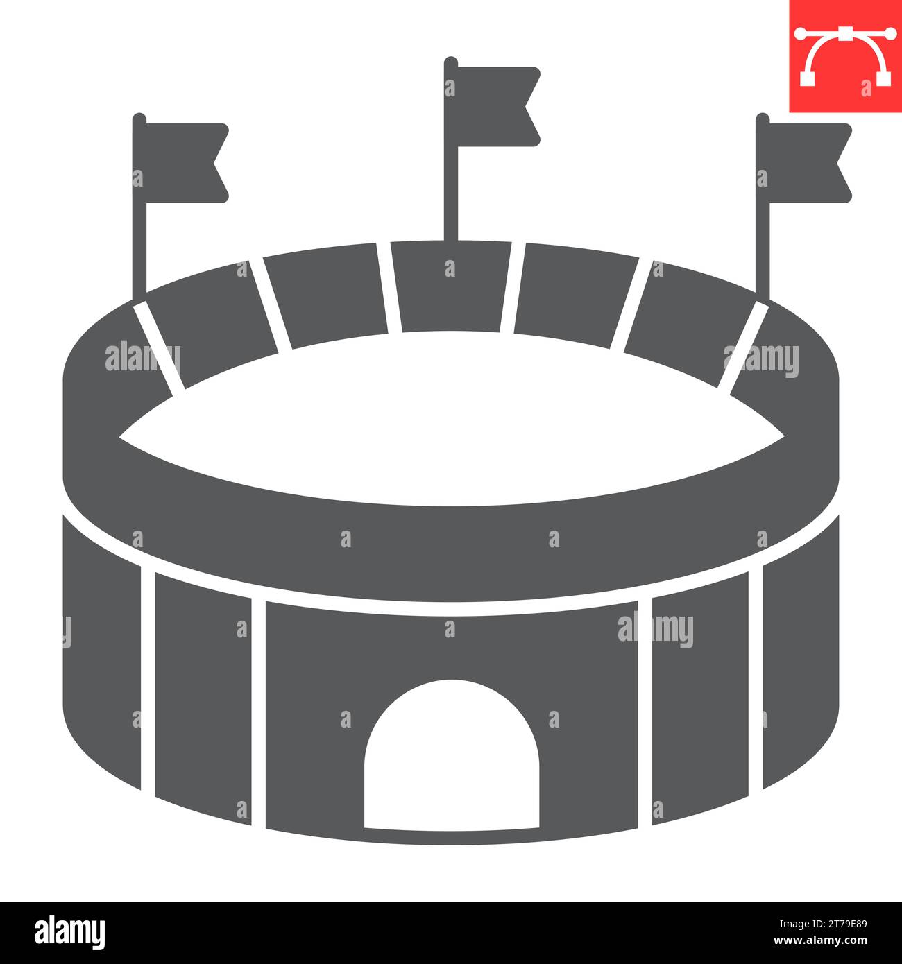 Sport stadium glyph icon, tournament and arena, soccer stadium vector ...