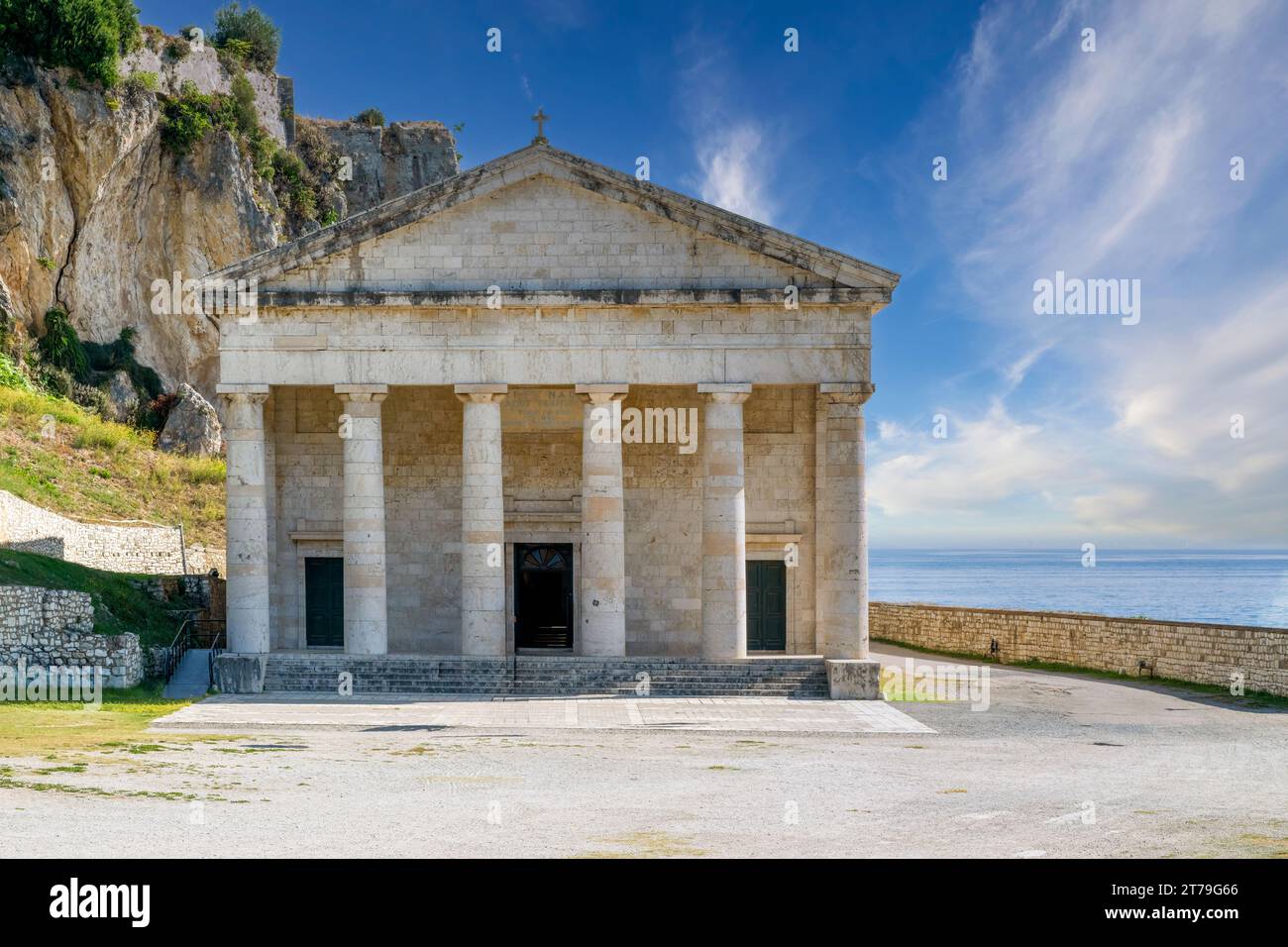 The Temple of St John, inside the fortress in Corfu Old Town, Corfu ...