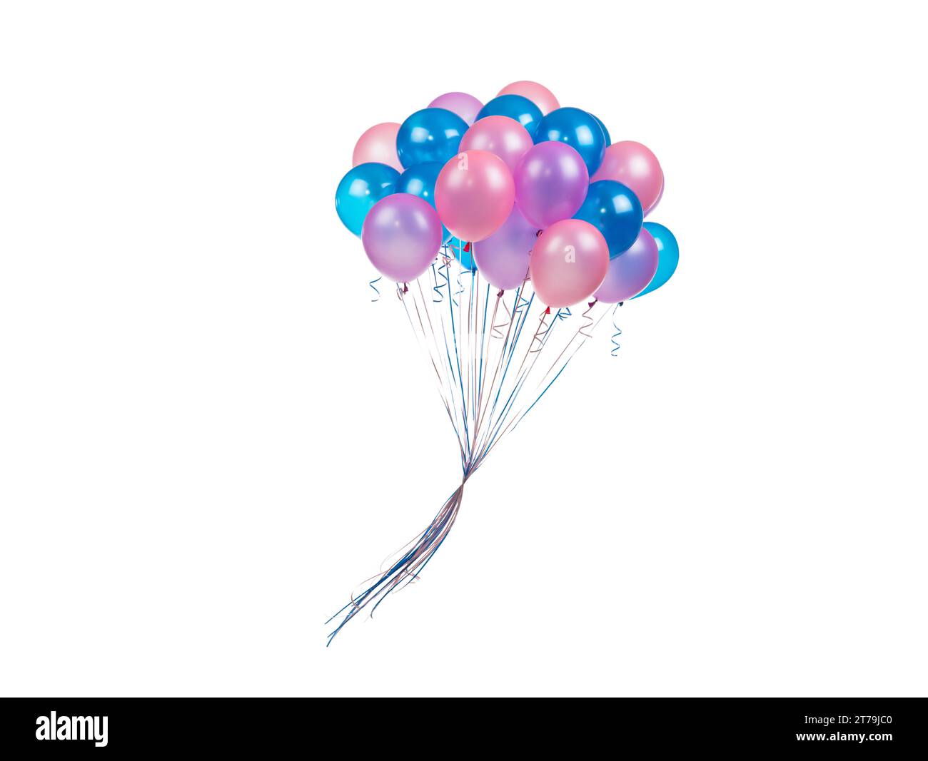 pastel color balloons on a white background Stock Photo - Alamy