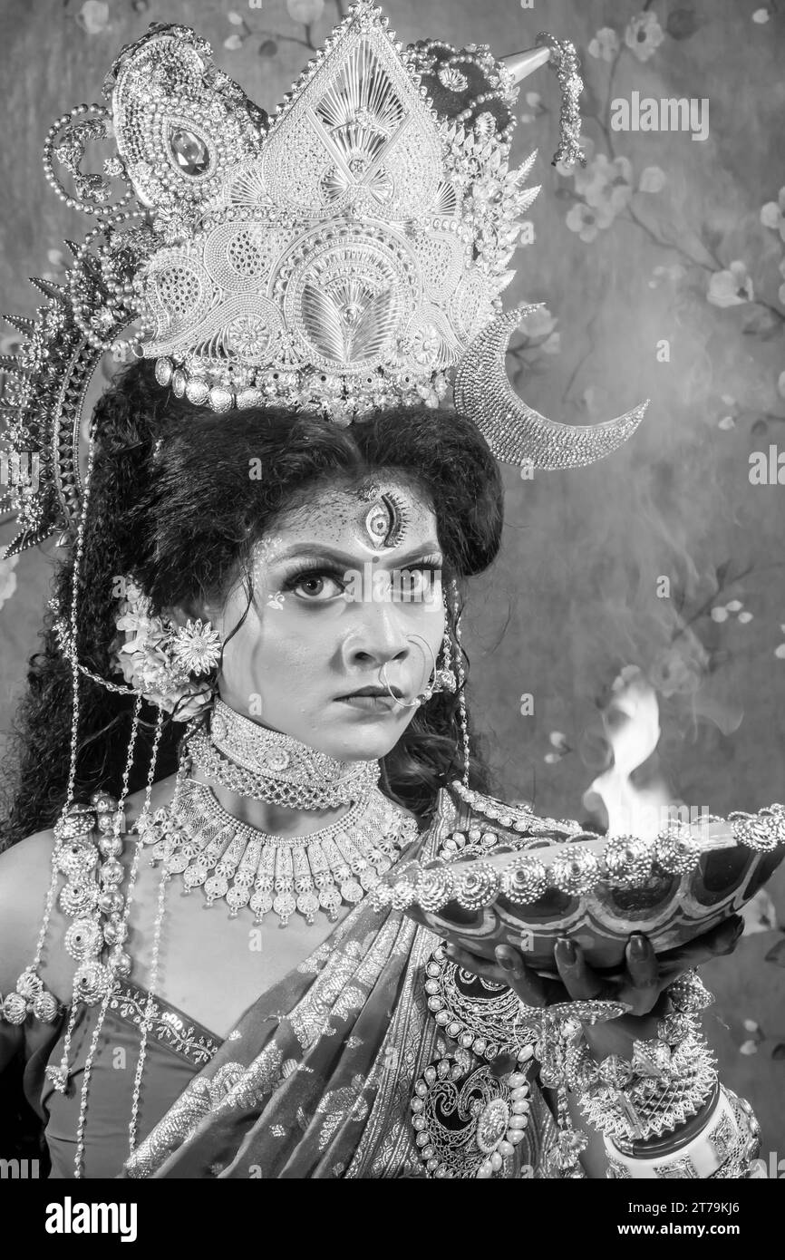 Durga idol Black and White Stock Photos & Images - Alamy