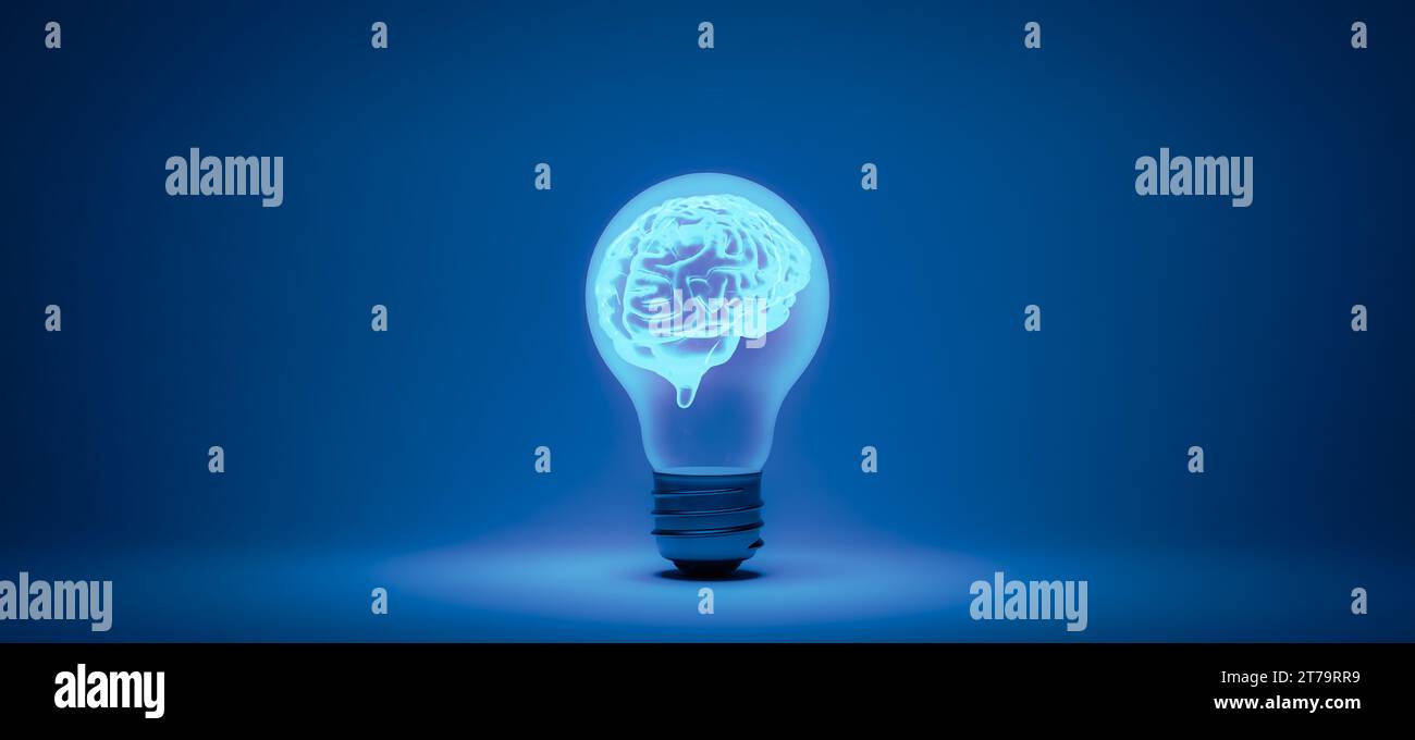 Creative light bulb concepts backgrounds, 3d rendering Stock Photo - Alamy