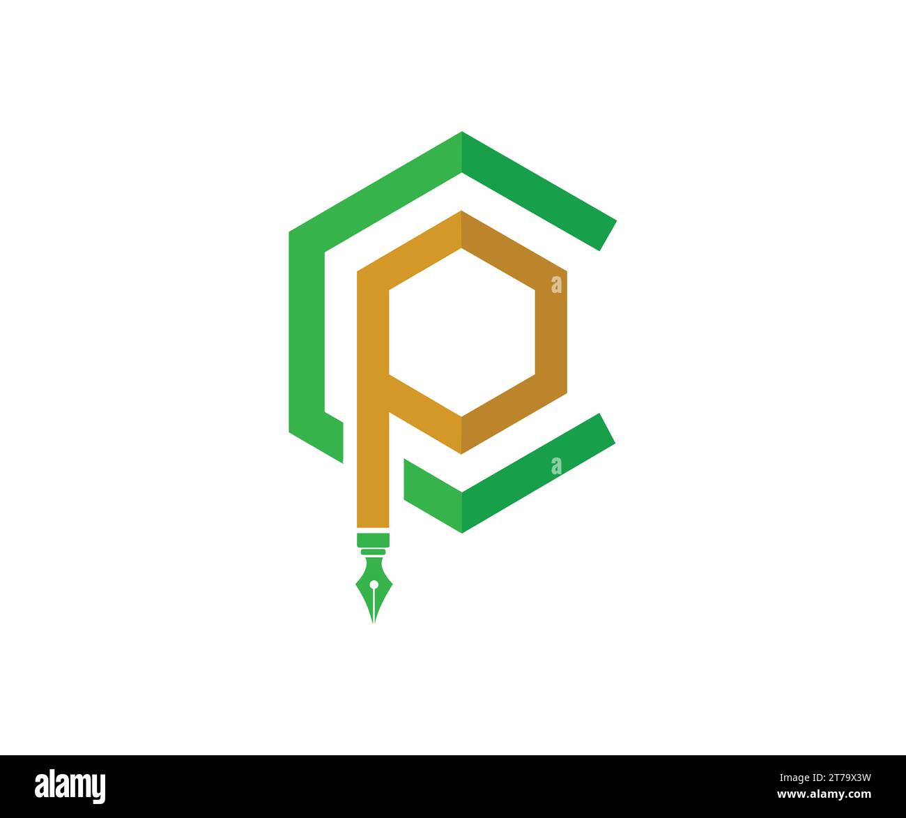 Cp pencil logo Stock Vector Images - Alamy