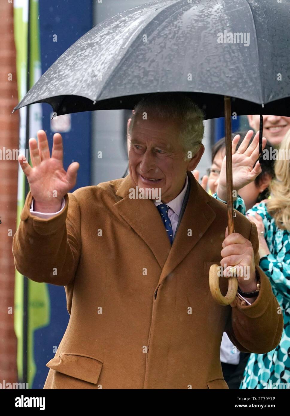 King Charles III waves off van drivers as he leaves the South ...