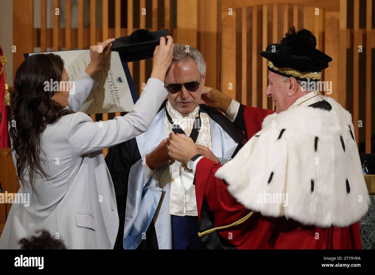 Federico II University of Naples, tenor Andrea Bocelli is awarded an ...