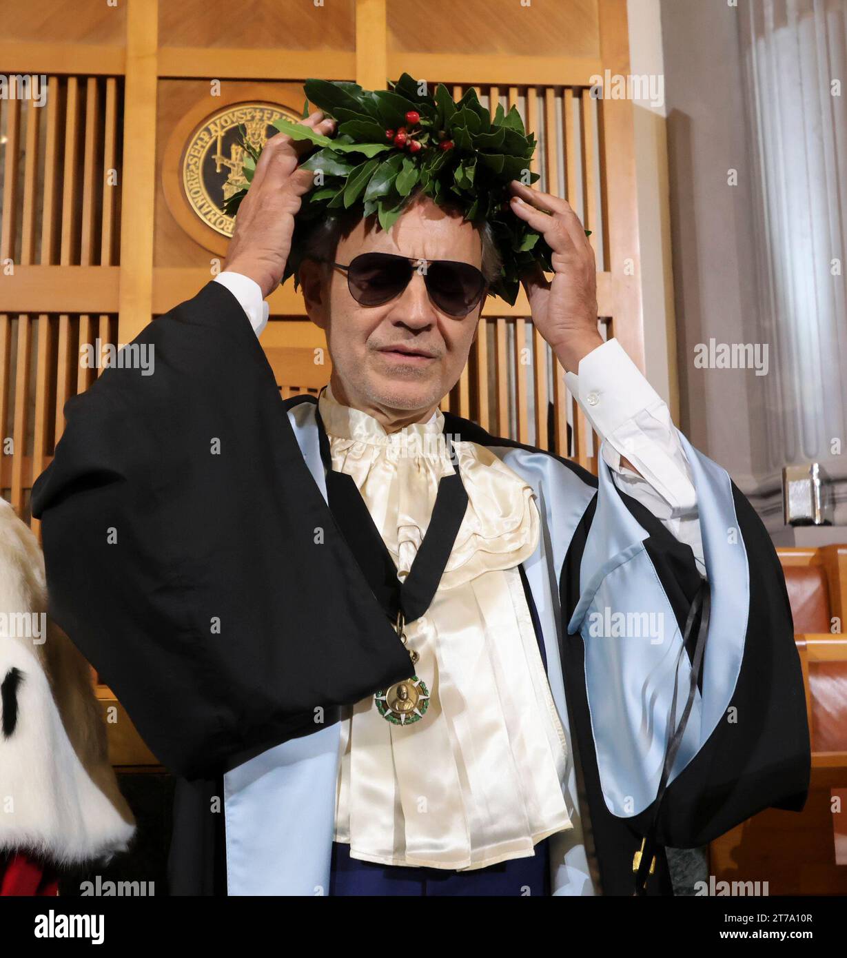 Federico II University of Naples, tenor Andrea Bocelli is awarded an ...