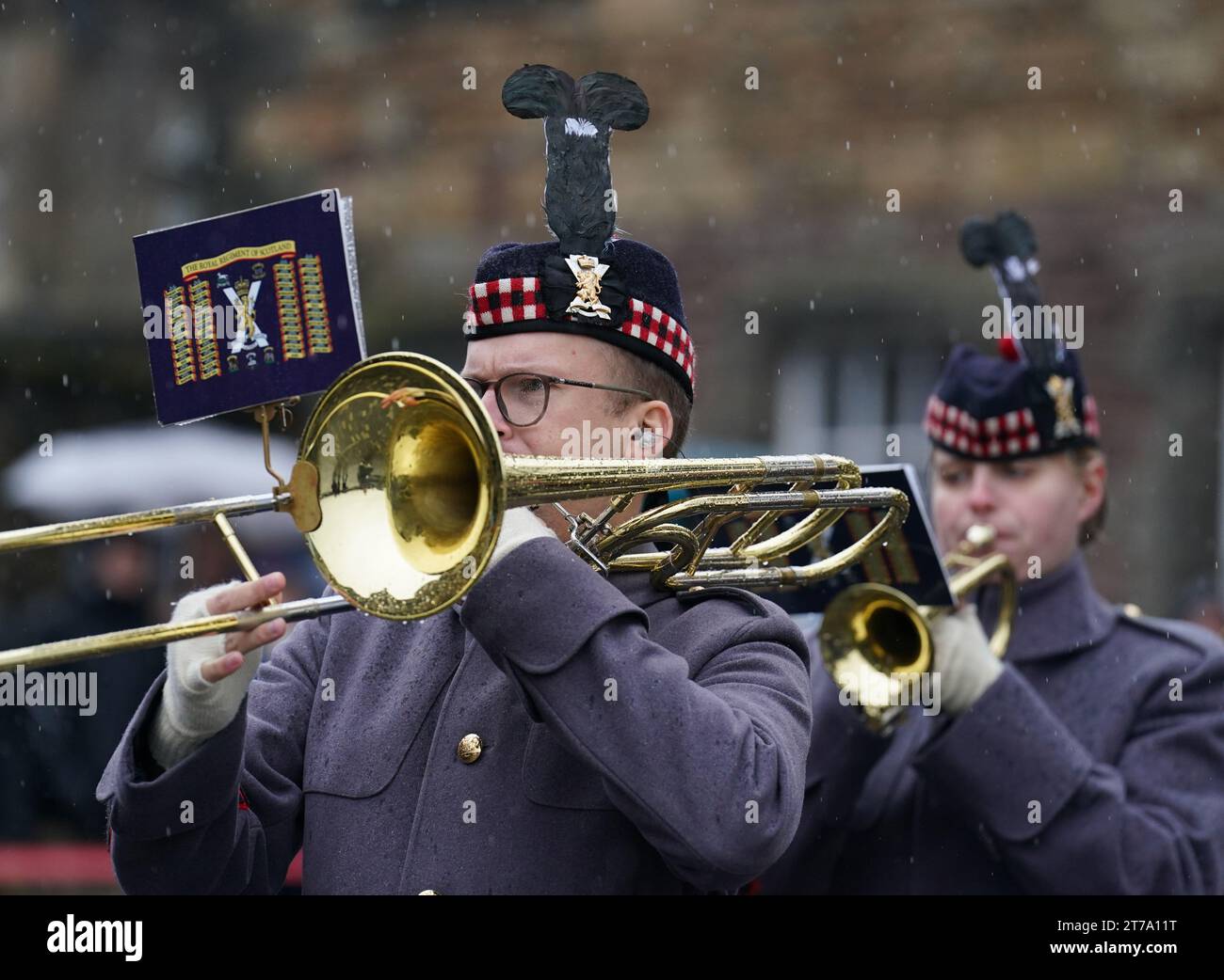 The Band of Royal Regiment of Scotland play ahead of 16 Regiment Royal ...