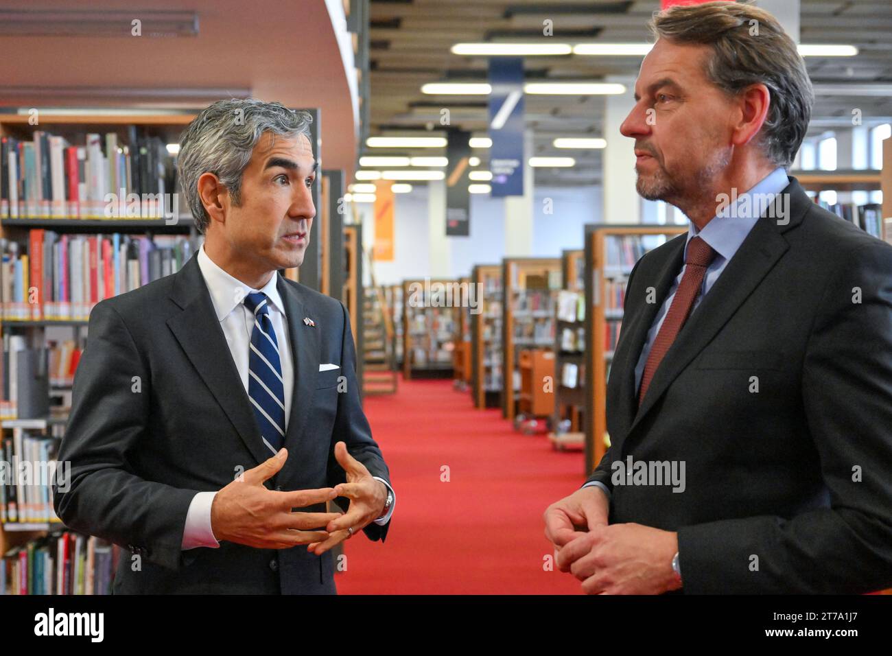 Moravian Library, Brno. 14th Nov, 2023. U.S. Ambassador to Czech ...