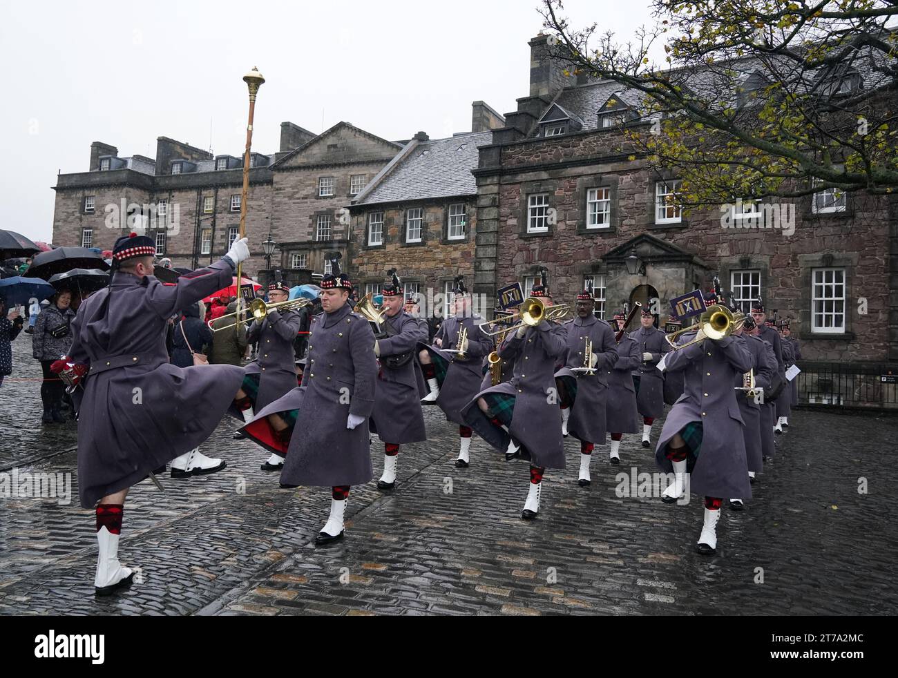 The Band of Royal Regiment of Scotland play ahead of 16 Regiment Royal ...