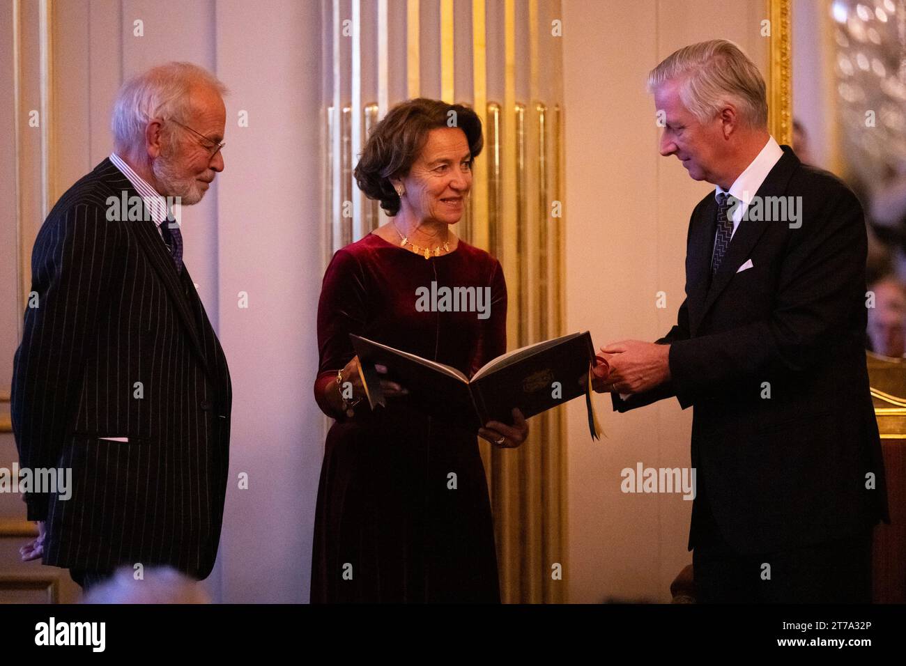 Brussels, Belgium. 14th Nov, 2023. Andre Querton, Charlotte Lhoist and ...