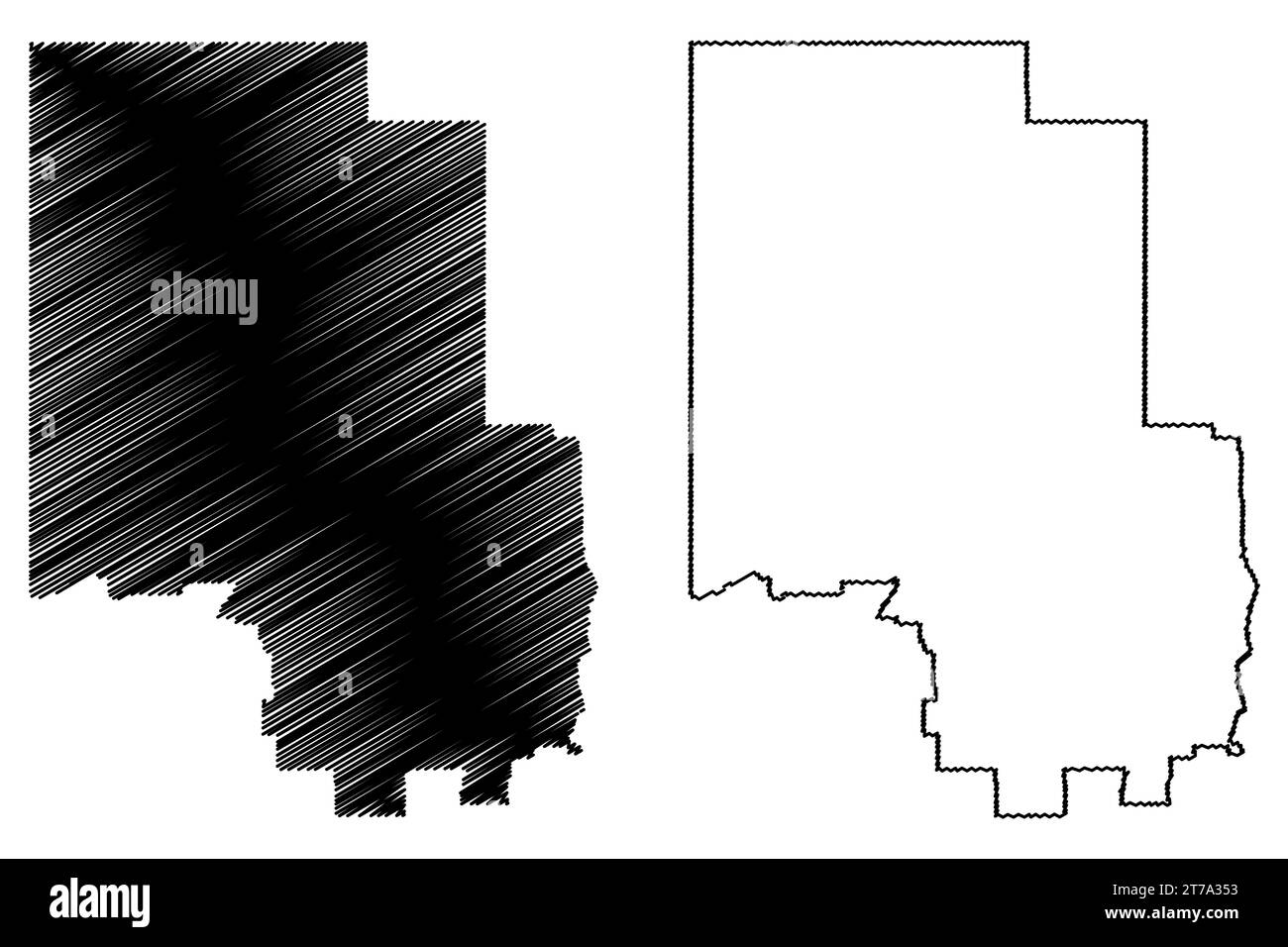 Division No. 17 (Canada, Alberta Province, North America) map vector ...