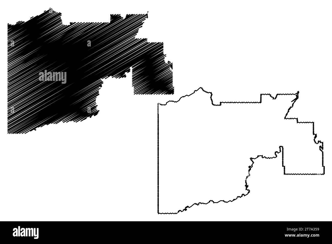 Division No. 19 (Canada, Alberta Province, North America) map vector ...