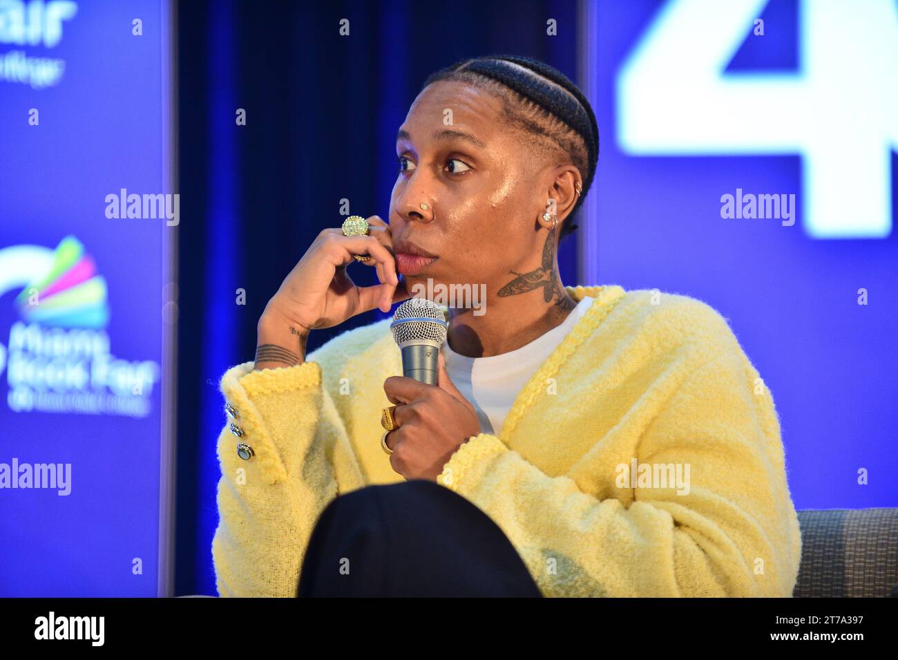 MIAMI, FLORIDA - NOVEMBER 12: Lena Waithe speaks onstage at An Evening ...