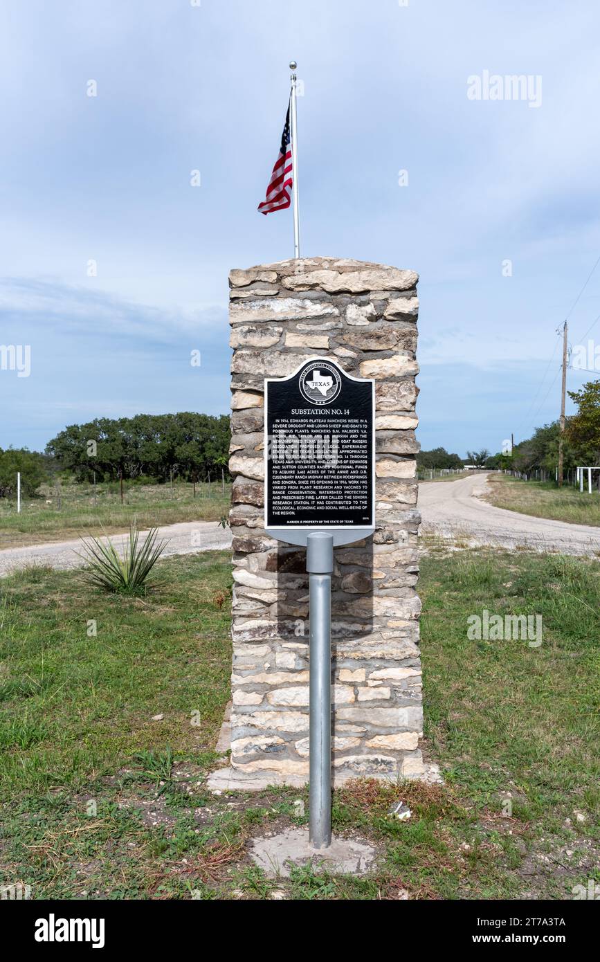 Historical marker for Texas A&M Substation No.14, a research facility ...