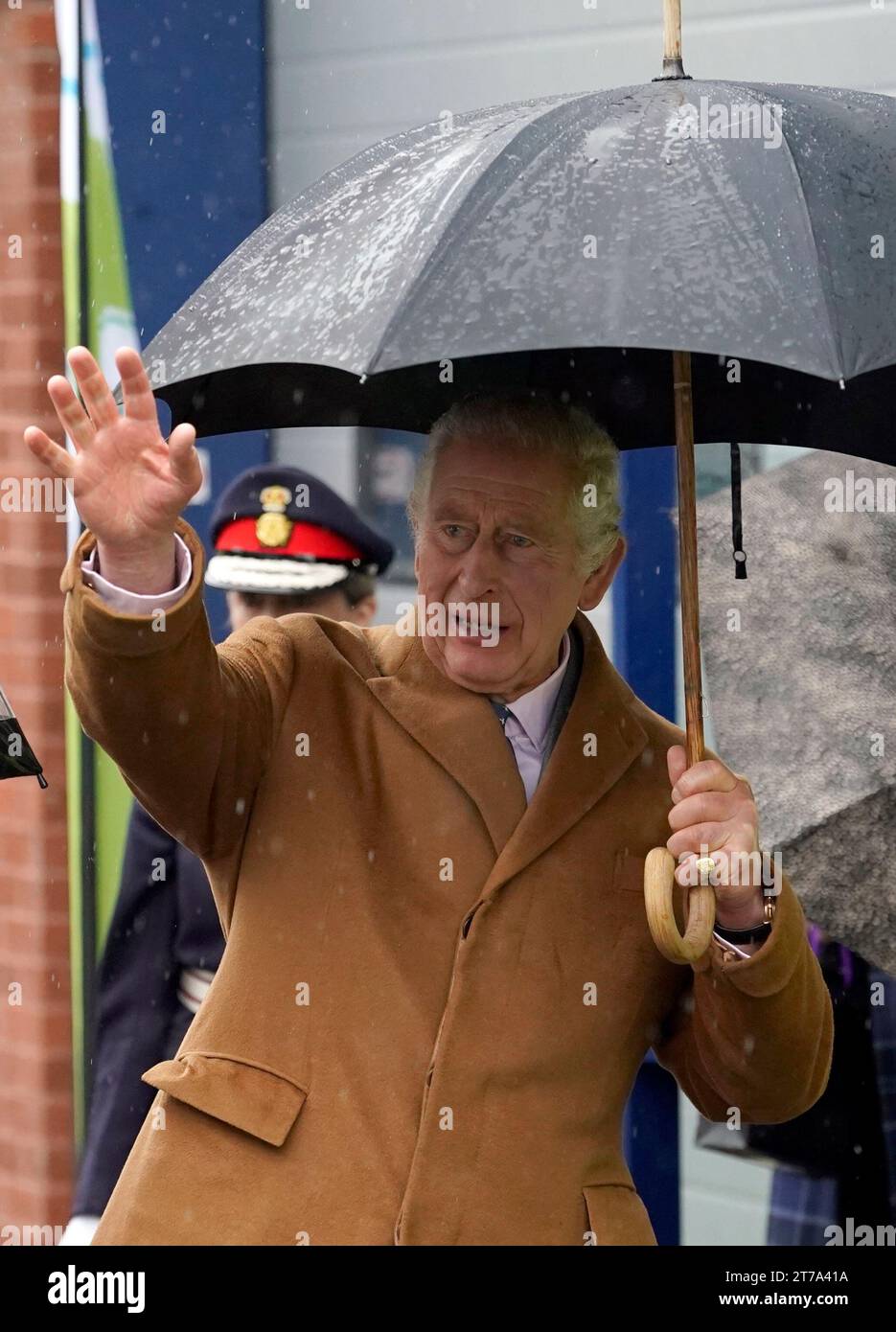 King Charles III waves off van drivers as he leaves the South ...