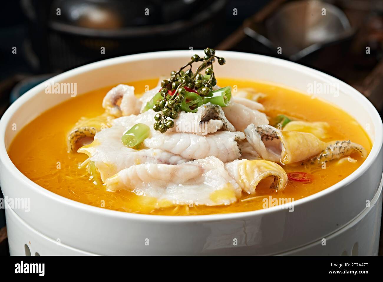 Sichuan Fish (Suan cai yu), the spicy fish boiled with pickled cabbage ...