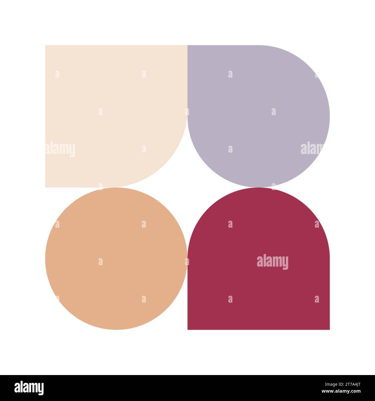 Trendy bauhaus pattern poster. Vector abstract geometric color shapes ...