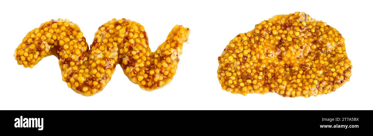 french mustard isolated on white background with full depth of field ...