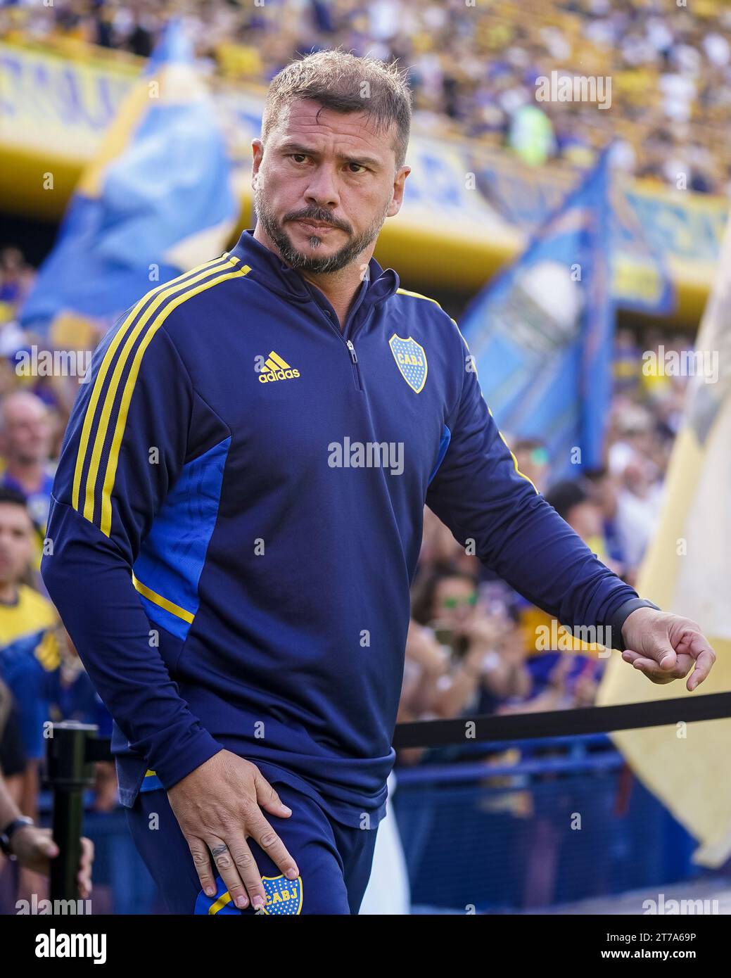 Mariano Herron coach of Boca Juniors during the Liga Argentina match ...