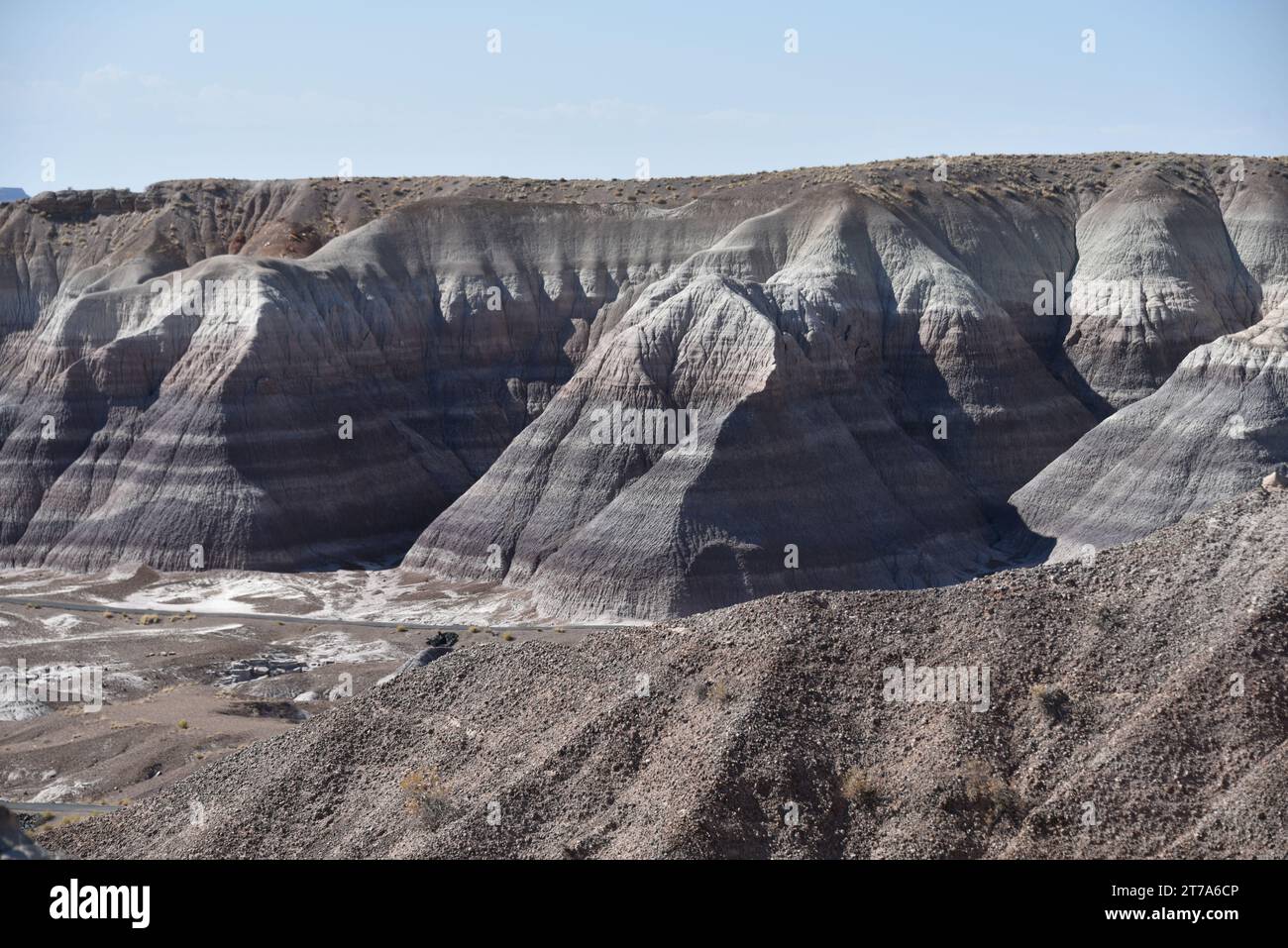 Painted Desert National Park, AZ USA 10/17/2023. Blue Mesa is a ...
