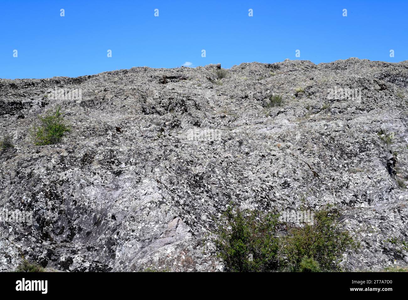 Volcanic outcrop of andesita from Permian. Cerros volcnicos de la ...