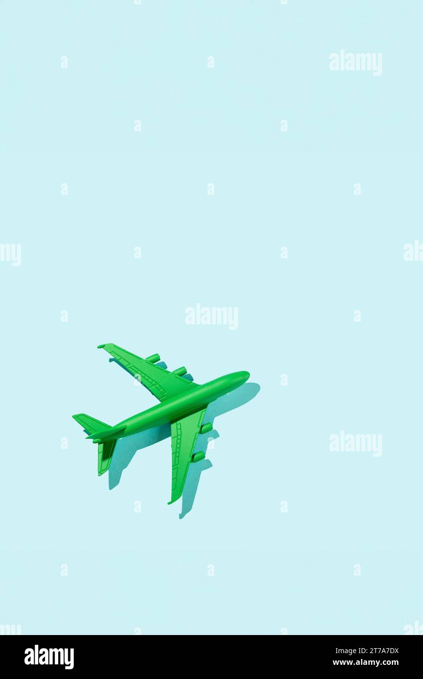 Sustainable aviation concept - green plane Stock Photo - Alamy
