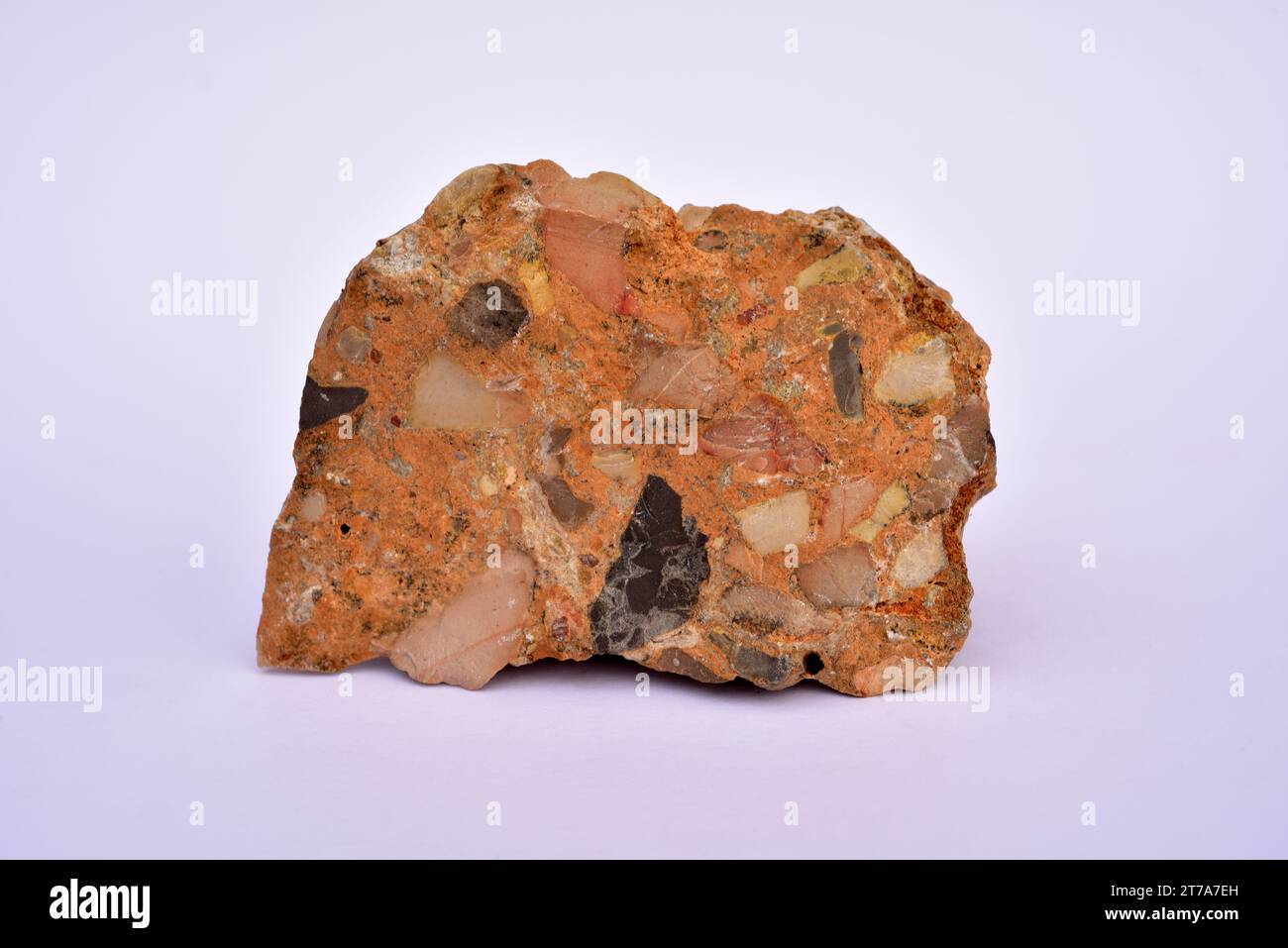 Sedimentary breccia with angular fragments and matrix Stock Photo - Alamy