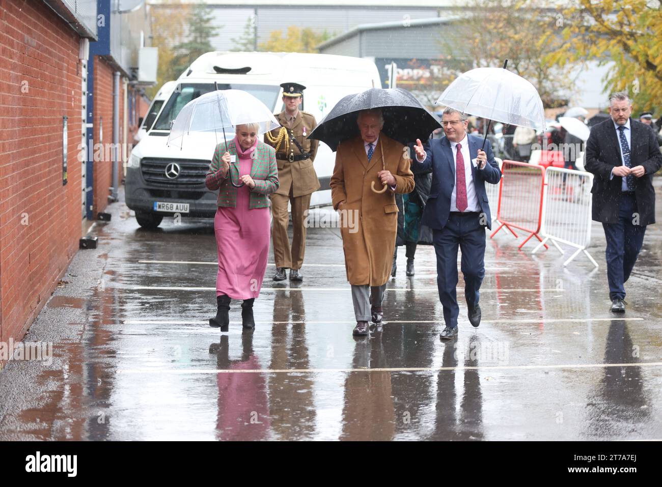 King Charles III arrives to mark his 75th birthday at the launch of The ...
