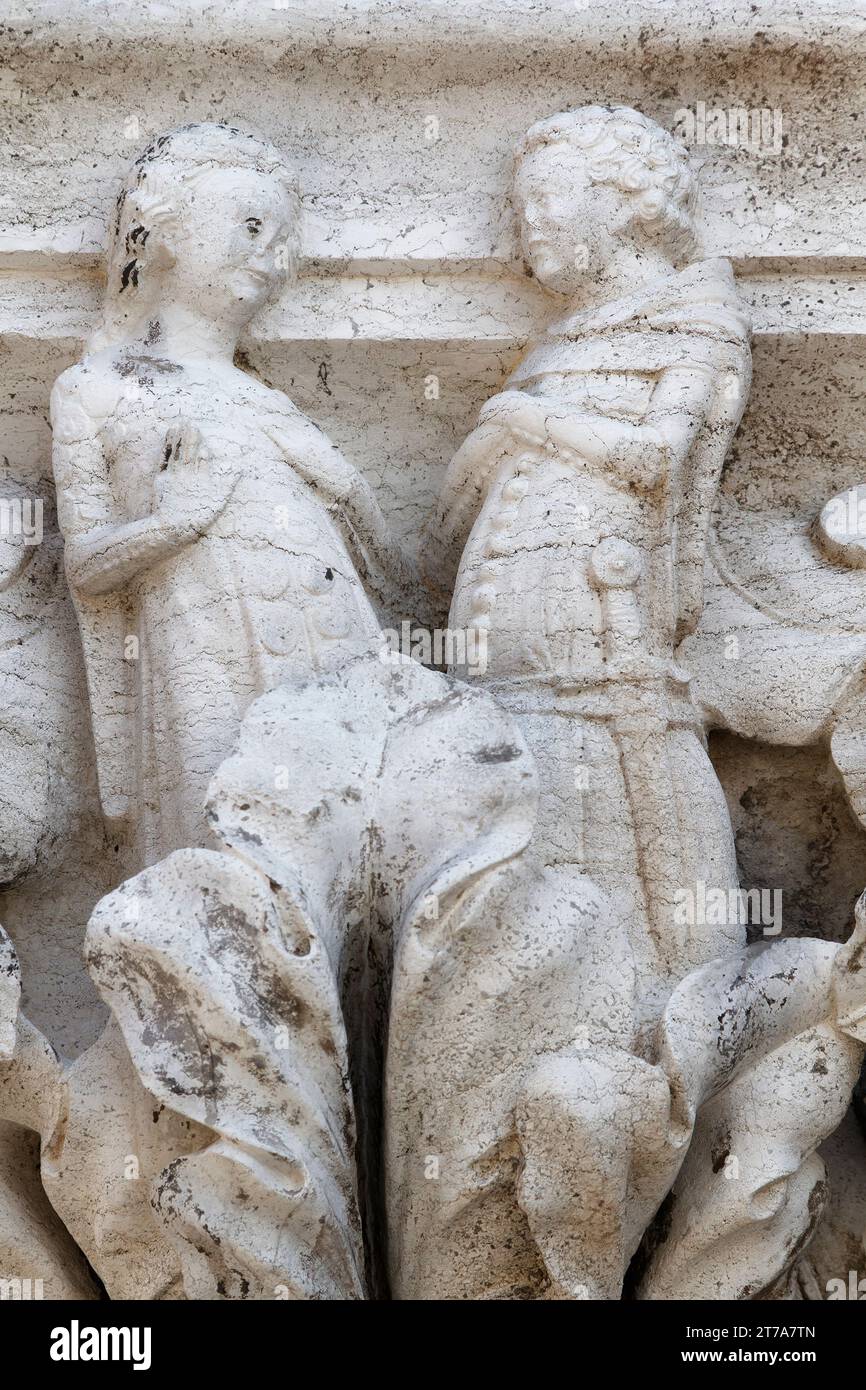 Courtship - Love, Marriage, Fathering and Death - Column capital of ...