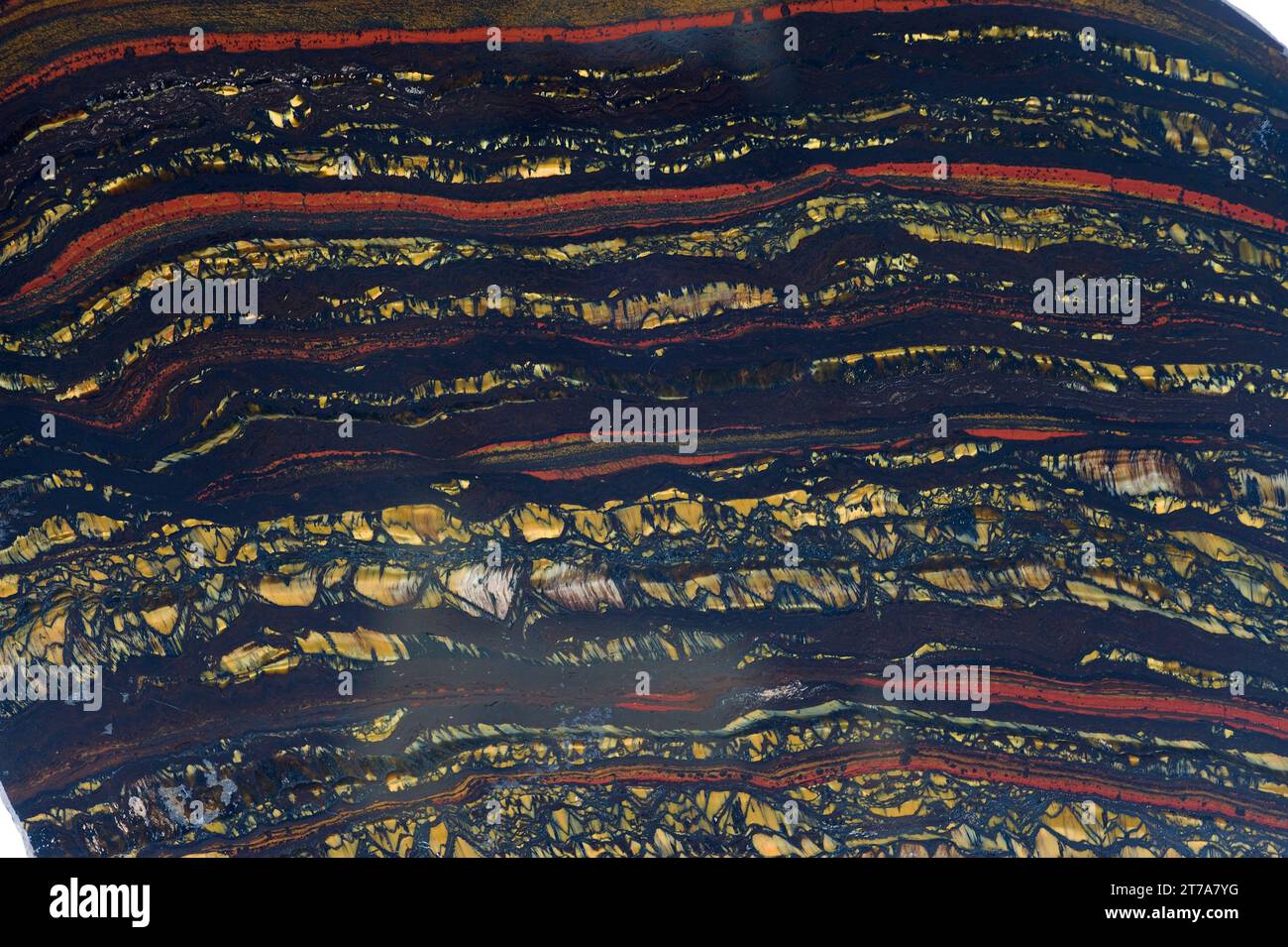Banded iron formation (BIF) is a sedimentary rock formed by thin layers ...