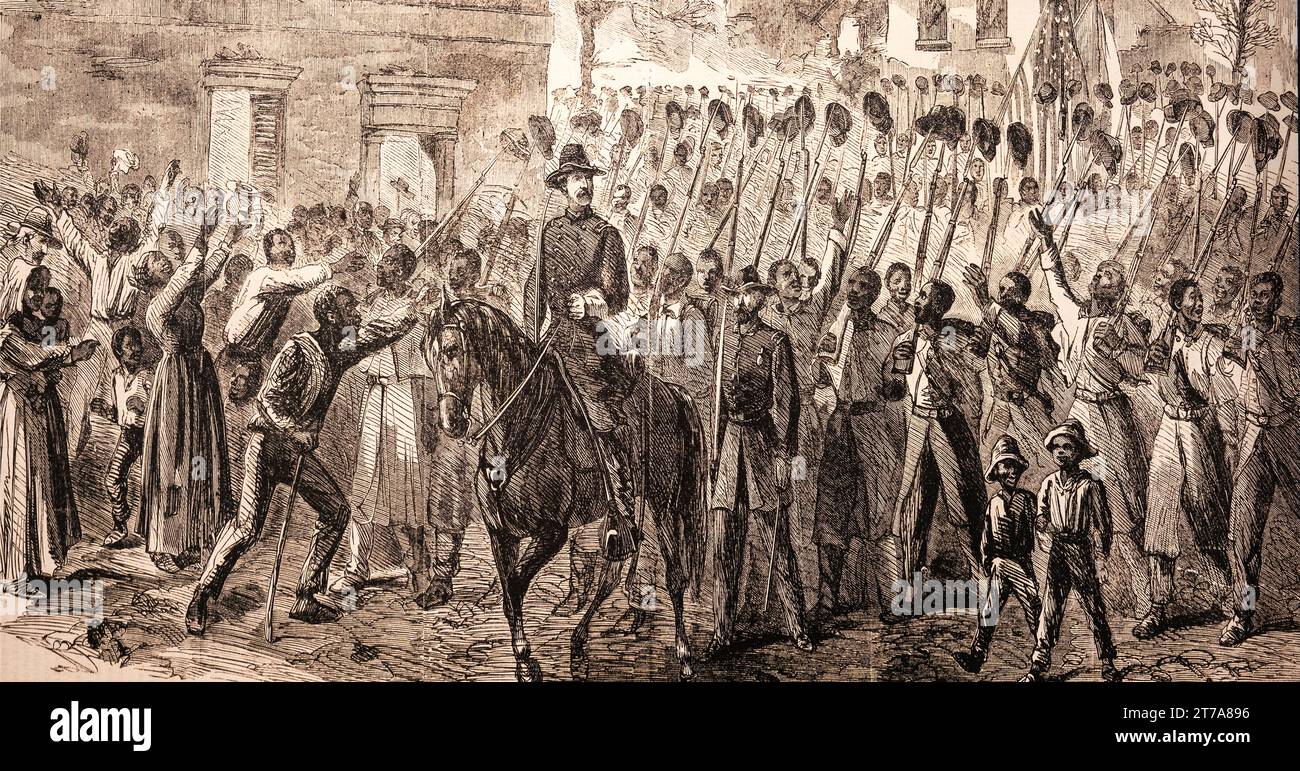 Lieutenant Colonel Charles B Fox leads the 55th Massachusetts Infantry ...