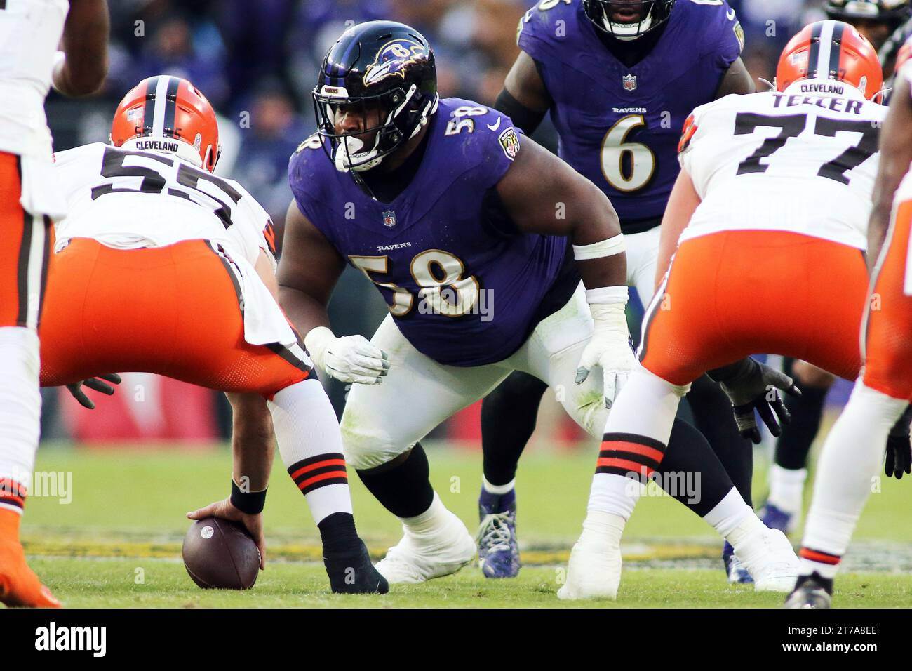 Baltimore Ravens defensive tackle Michael Pierce (58) pictured during ...