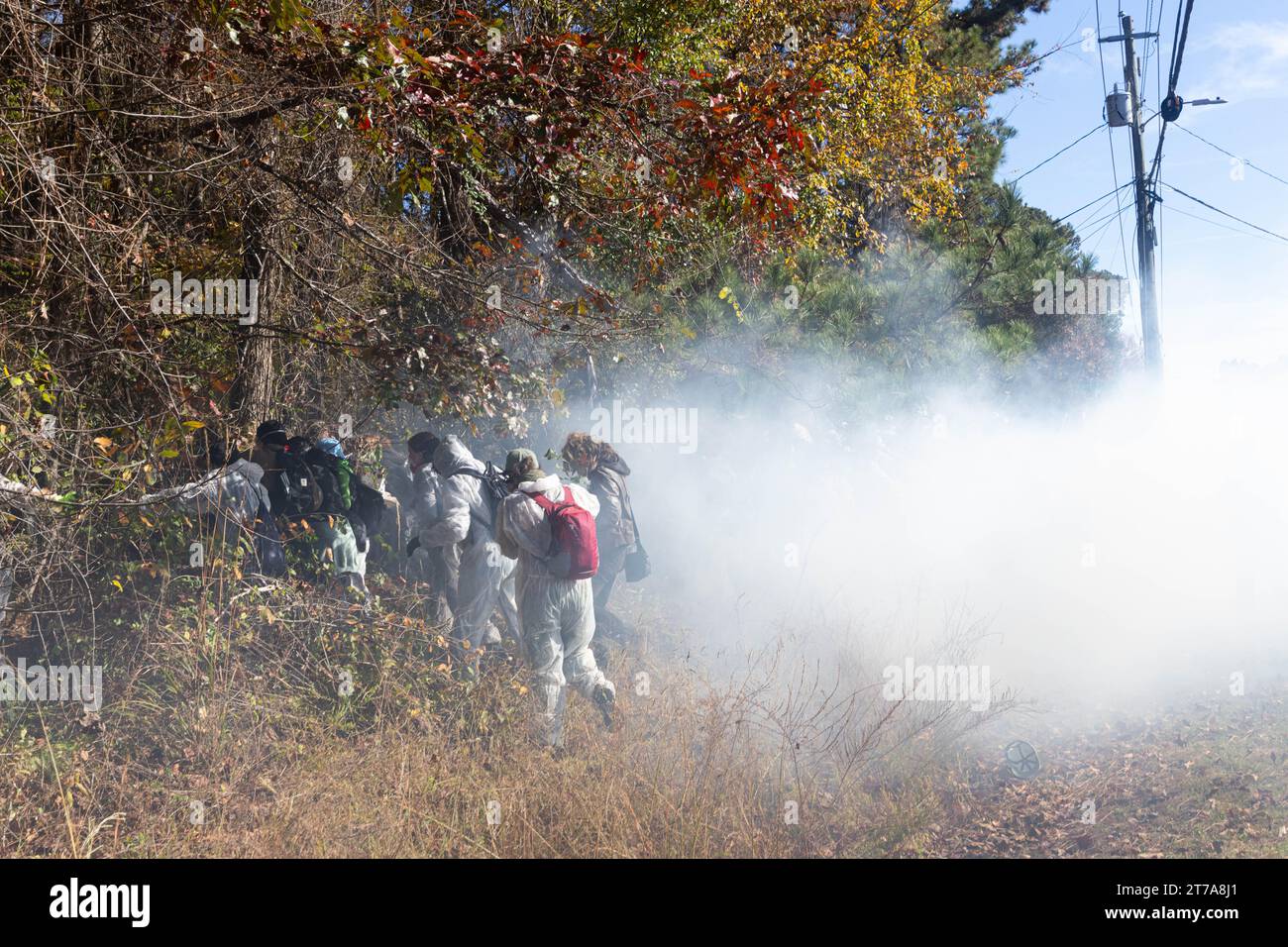 Atlanta, USA. 13th Nov, 2023. ‘Stop Cop City' activists flee from tear ...